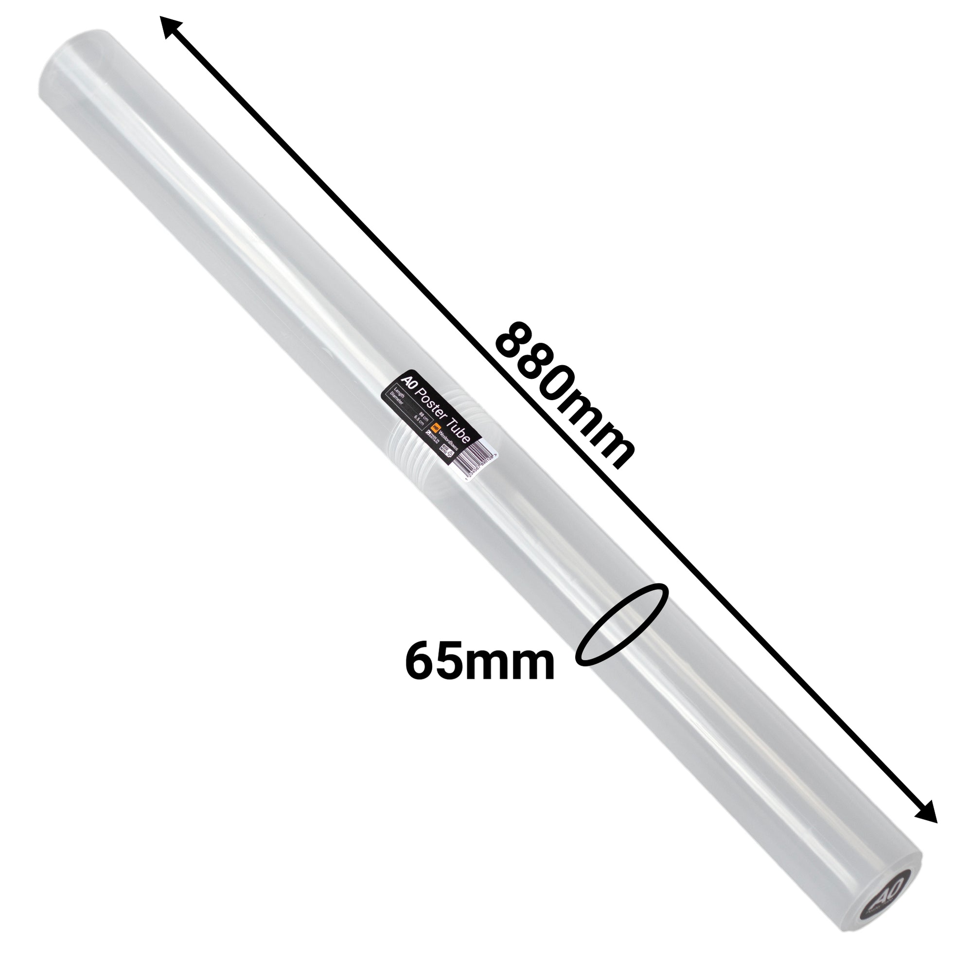 Clear plastic A0 poster tube — WestonBoxes Trade