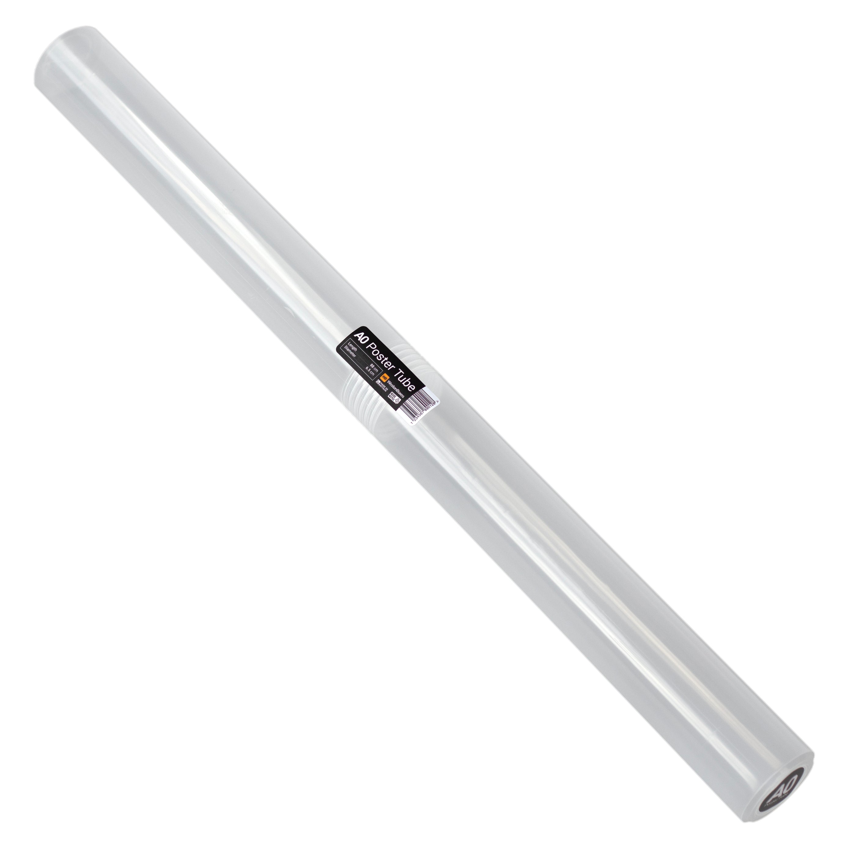 Clear plastic A0 poster tube — WestonBoxes Trade