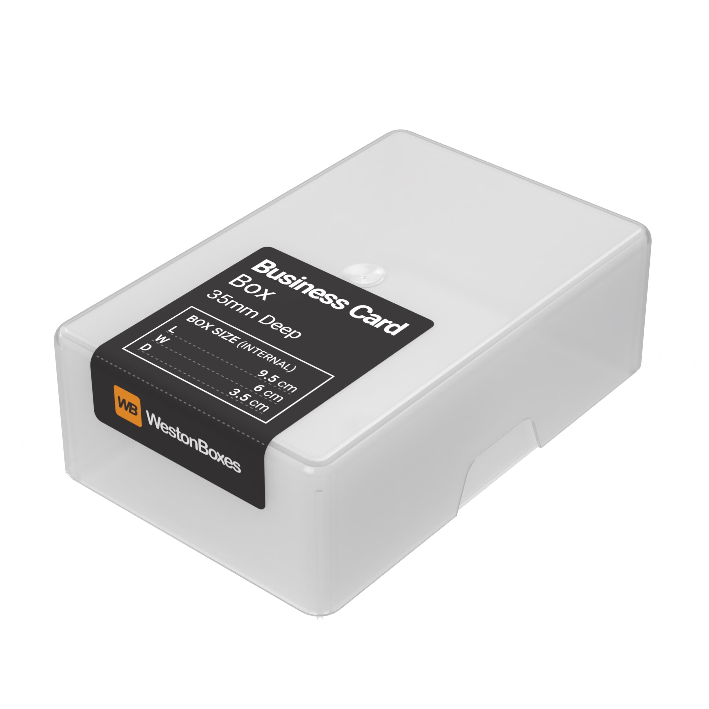 Plastic Business Card Box For 125 Business Cards — WestonBoxes Trade