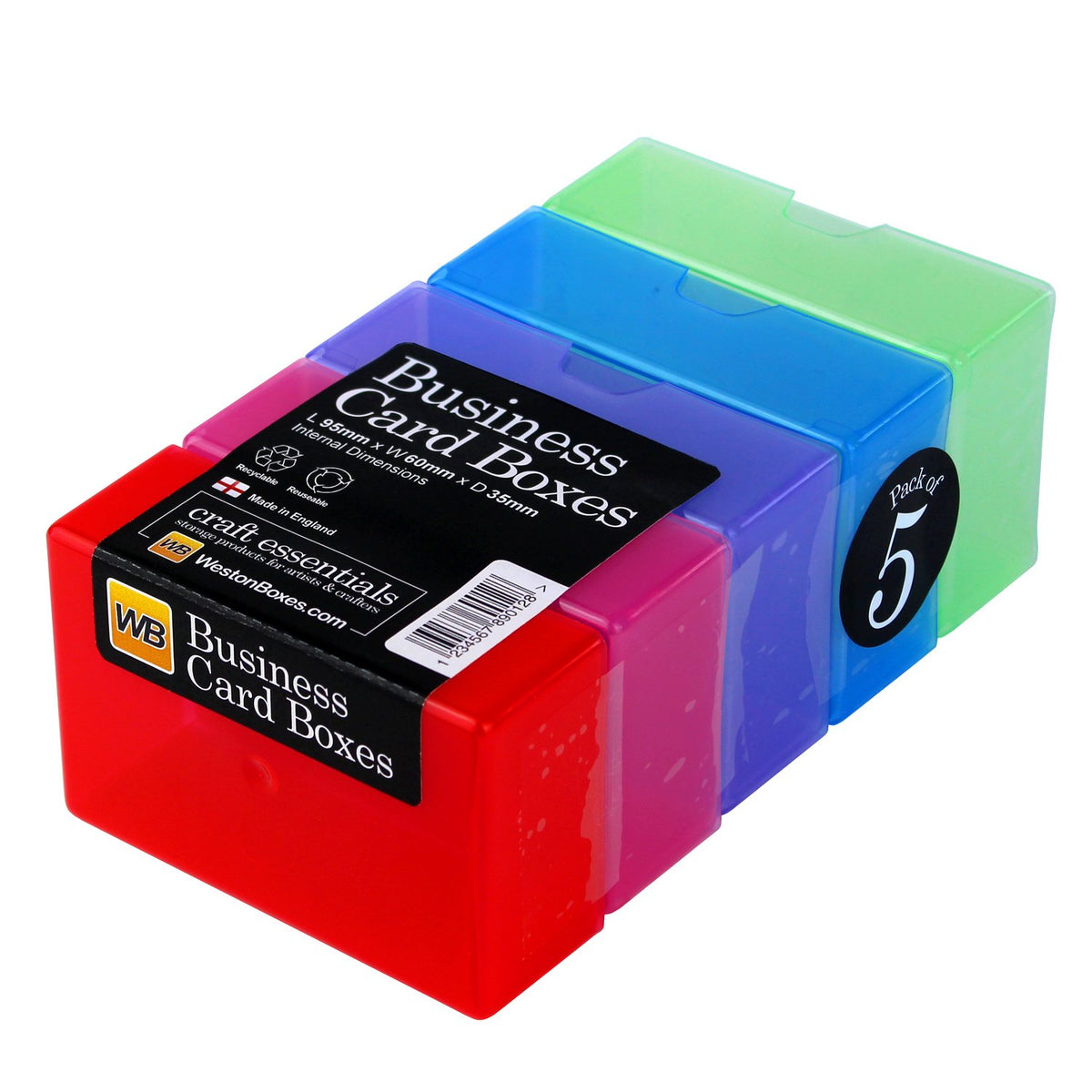 Plastic Business Card Box For 125 Business Cards — WestonBoxes Trade