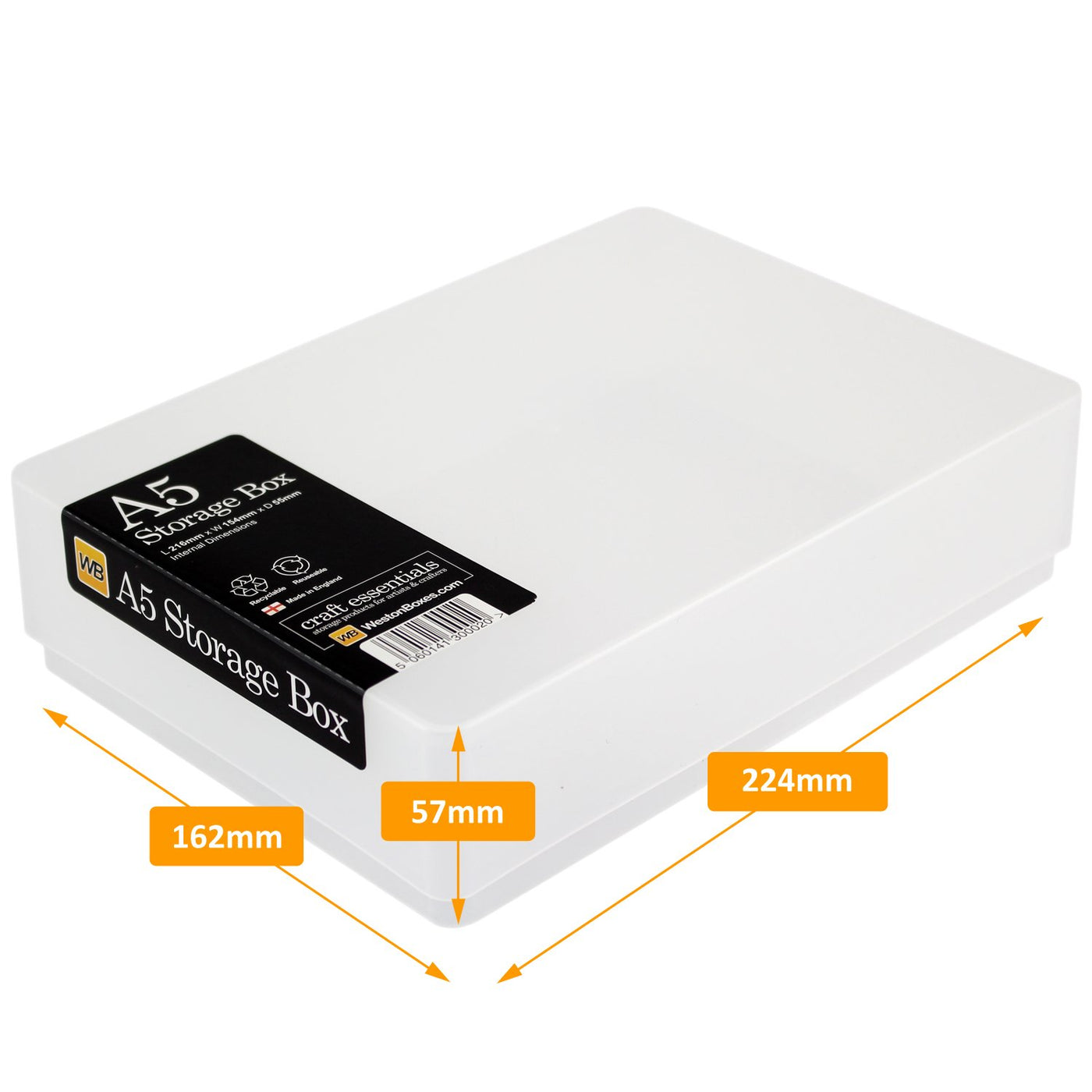 Clear Plastic A5 Storage Box — WestonBoxes Trade